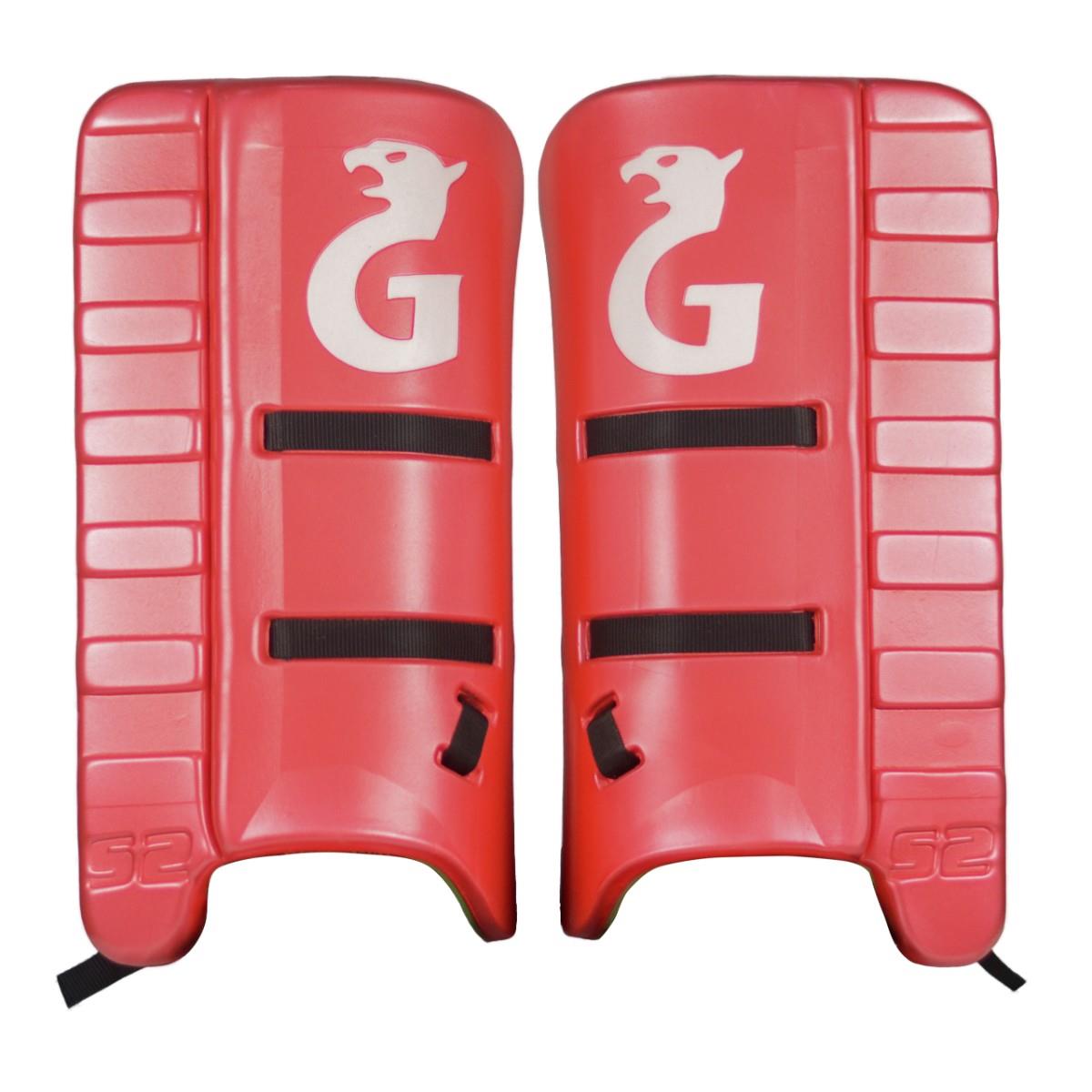 Gryphon S2 Goalkeeper Leg Guards (Red/White) - Wasp Sports