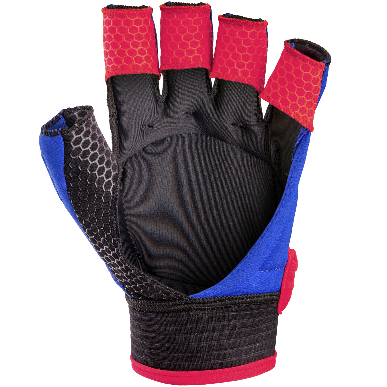Grays Touch Left Hand Glove (Blue/Fluo Red) - Wasp Sports